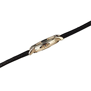 Disney Mickey Mouse Adult Classic Cardiff Articulating Hands Analog Quartz Leather Strap Watch, Gold/Black