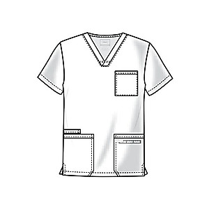 Cherokee Scrubs for Men Workwear Professionals V-Neck Four-Pocket Scrub Top WW695, XL, Ciel Blue