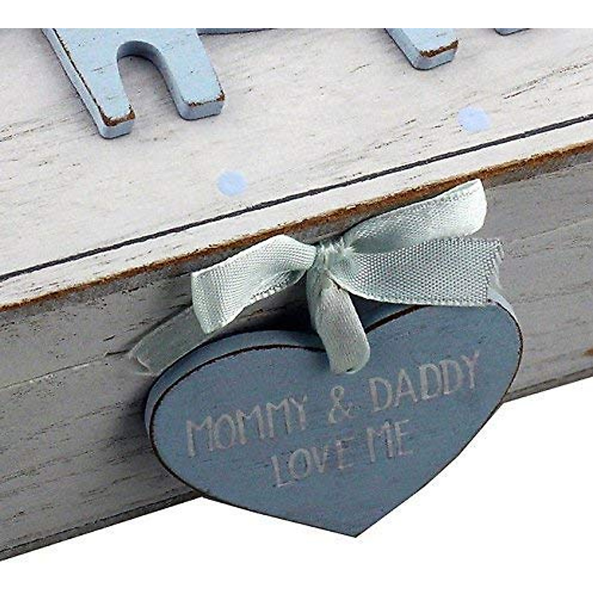 Oaktree Gifts Baby Boy Wooden Memories Keepsake Box Vintage Style
