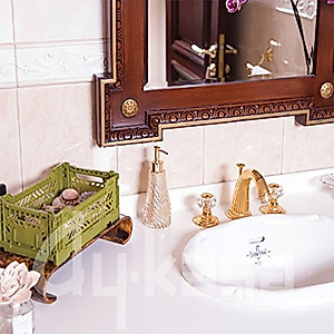 AYKASA Collapsible Storage Bin Container Basket Tote, Folding Basket Crate Container : Storage, Kitchen, Houseware Utility Basket Tote Crate Mini-Box (Dark Green)