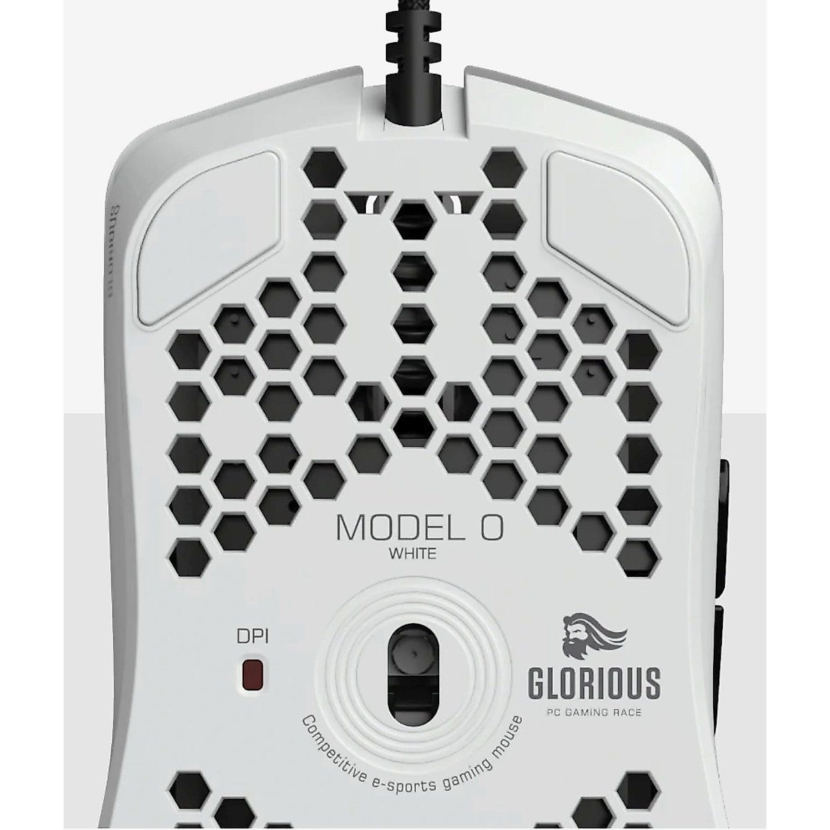 Glorious Gaming Model O Wired Gaming Mouse 67g Superlight Honeycomb Design, RGB, Pixart 3360 Sensor, Omron Switches, Ambidextrous - Matte White