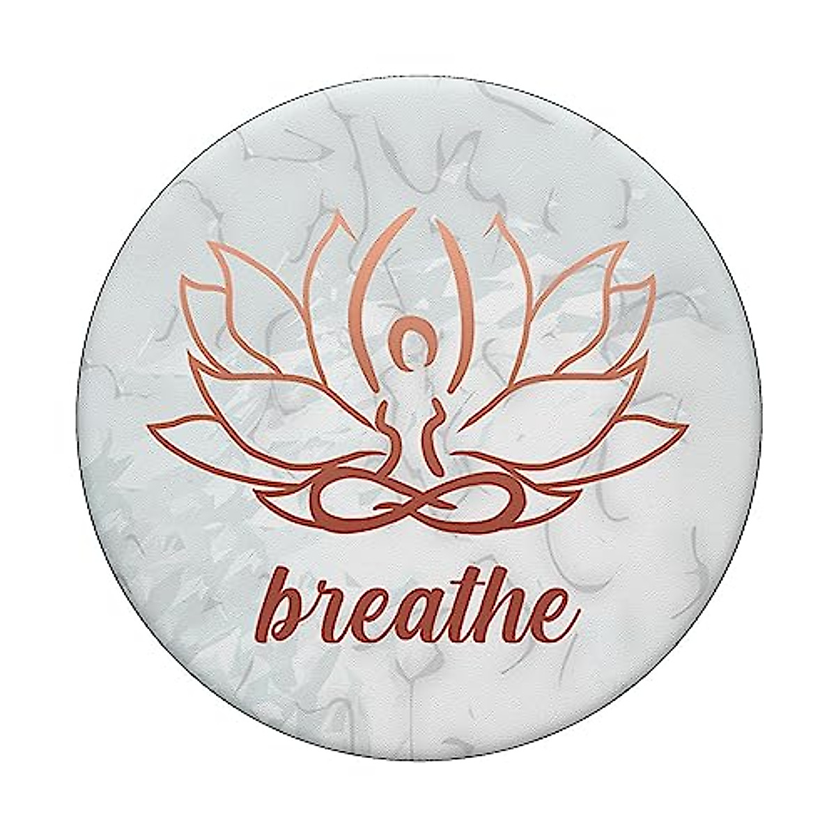Rose Pink Breathe Lotus Pose Yoga Asana Namaste Om Zen Yogi PopSockets Swappable PopGrip