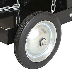 CAREU Welding Cart Plasma Cutting Machine with Universal Tank Storage 3-Tier Tig MIG Welder w/2 Safety Chains Trolley Workshop Organizer Black