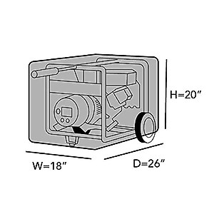Covermates Generator Cover - Light Weight Material, Weather Resistant, Elastic Hem, AC & Equipment-Black