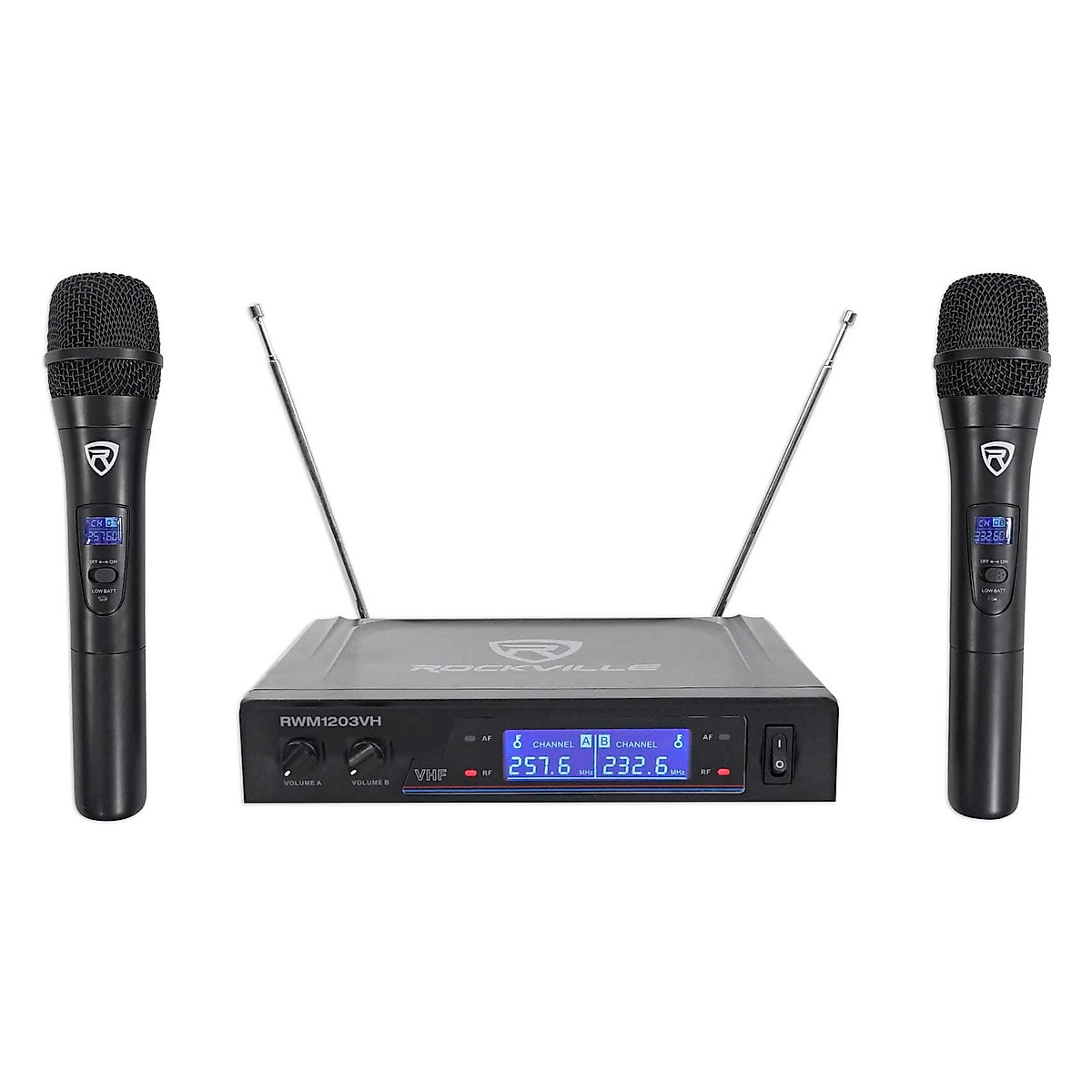 Rockville Power GIG RPG-122K All In One DJ/PA Package (2) 12" DJ/PA Speakers 1000 Watts Peak Power/250 Watts RMS with Built in Bluetooth, USB/SD Player, FM Tuner, Speaker Stands and a Wired Microphone
