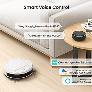 Lefant Robot Vacuums, 2200Pa Strong Suction, 120 Mins Runtime, Automatic Self-Charging, Slim, Quiet, Wi-Fi/App/Alexa/Remote Control, Ideal for Pet Hair Hard Floor and Daily Cleaning, M210 Pro