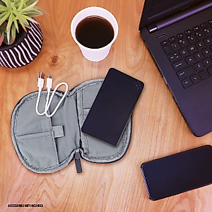 USA GEAR Mobile Hotspot Device Travel Case - Portable WiFi Hotspot for Travel Carrying Case w/Durable Neoprene, Belt Loop - Compatible with NETGEAR Nightawk M6, SIMO Solis Lite, GlocalMe U3, and More