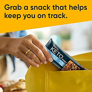 :ratio KETO Friendly Crunchy Bars, Vanilla Almond, Gluten Free Snack, 4 ct
