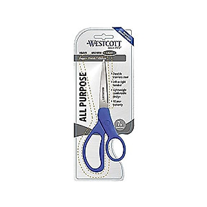 Westcott 43217 Preferred Line Stainless Steel Scissors, 7-Inch Long, Blue