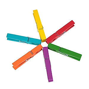 Really Good Stuff Classroom Management Rainbow Clothespins - 6 Colors
