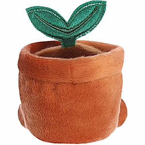 Aurora® Adorable Palm Pals™ Terra Potted Plant™ Stuffed Animal - Pocket-Sized Play - Collectable Fun - Brown 5 Inches
