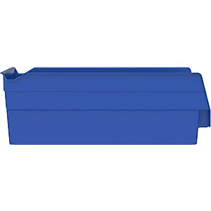 Akro-Mils 30130 Plastic Nesting Shelf Bin Box, (12-Inch x 6-1/2-Inch x 4-Inch), Blue, (12-Pack)