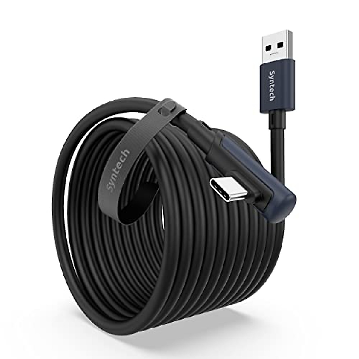 Syntech Link Cable 20 FT Compatible with Quest2/Pro/Pico4 Accessories and PC/Steam VR, High Speed PC Data Transfer, USB 3.0 to USB C Cable for VR Headset and Gaming PC, Black