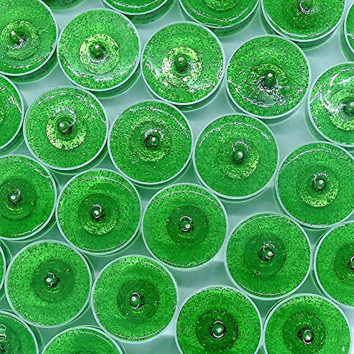 24 Pack Clear Unscented Kelly Green Color Up To 8 Hour Mineral Oil Based Tea Light Candles For Home And Special Events By The Gel Candle Company™