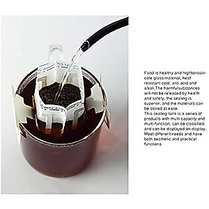 50Pcs Portable Coffee Filter Paper Bag Hanging Ear Drip Coffee Bag Single Serve Disposable Drip Coffee Filter Bag Perfect for Travel, Camping, Home, Office