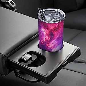 Tangopi Pink Purple Galaxy 20 oz Tumbler with Lid and Straw Insulated Travel Coffee Mug Reusable Spill Proof Coffee Cups Stainless Steel Water Bottle for Hot and Cold Drinks