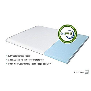 Lull - Memory Foam Mattress Topper | Twin XL Size | 1.5" Gel Memory Foam, Therapeutic Support, Breathable for Ideal Temperature, and 3-Year Warranty