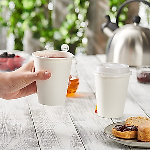 [300 Count - 12 oz.] White Paper Hot Coffee Cups