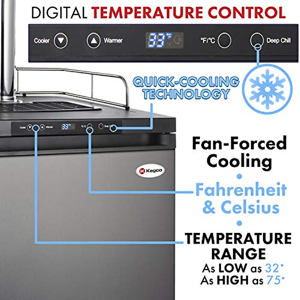 Kegco MDK-309SS-01 Keg Dispenser, Stainless Steel