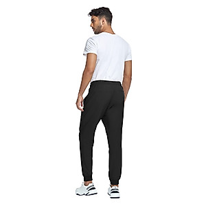 GAXIDES Mens Workout Pants with Pockets Mens Joggers Sweatpants Water Resistant Athletic Track Pants Jogging for Men Gym Running Hiking Travel Black M/28