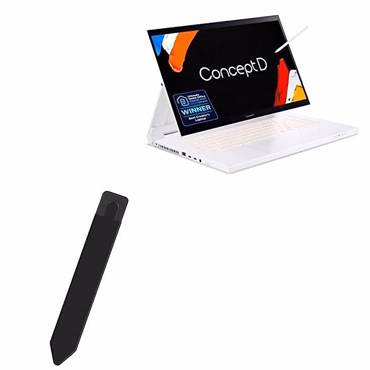 BoxWave Stylus Pouch Compatible with Acer ConceptD 7 Ezel (CC715-72G) - Stylus PortaPouch, Stylus Holder Carrier Portable Self-Adhesive for Acer ConceptD 7 Ezel (CC715-72G) - Jet Black