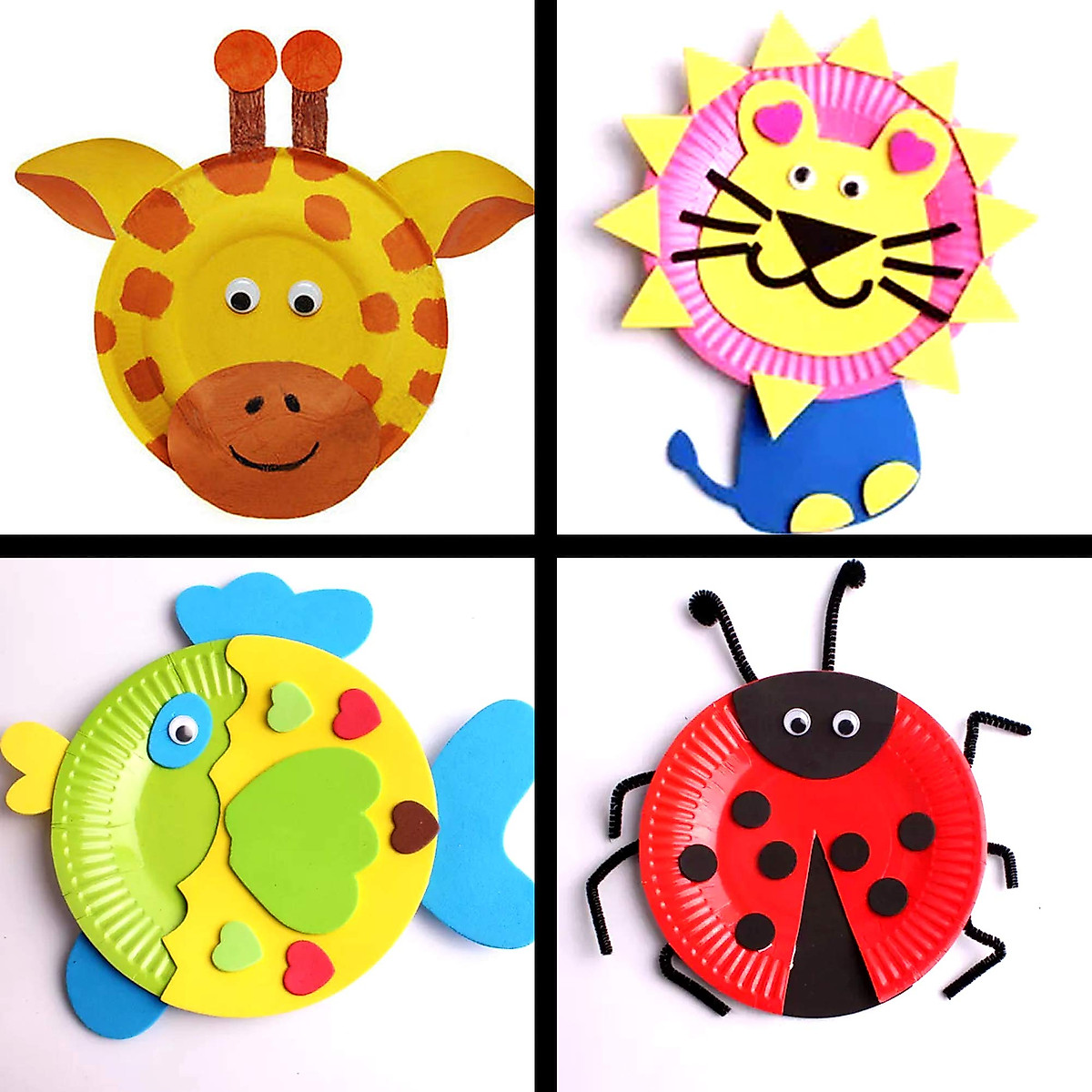 TOAOB 100pcs 25mm Black Wiggle Googly Eyes with Self Adhesive Round Plastic Sticker Eyes for DIY Arts Crafts Scrapbooking Decoration