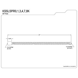 Kingston Brass KSSLSPR0K Nyloom 60" Kitchen Faucet Spray Hose, Silver Gray/Matte Black