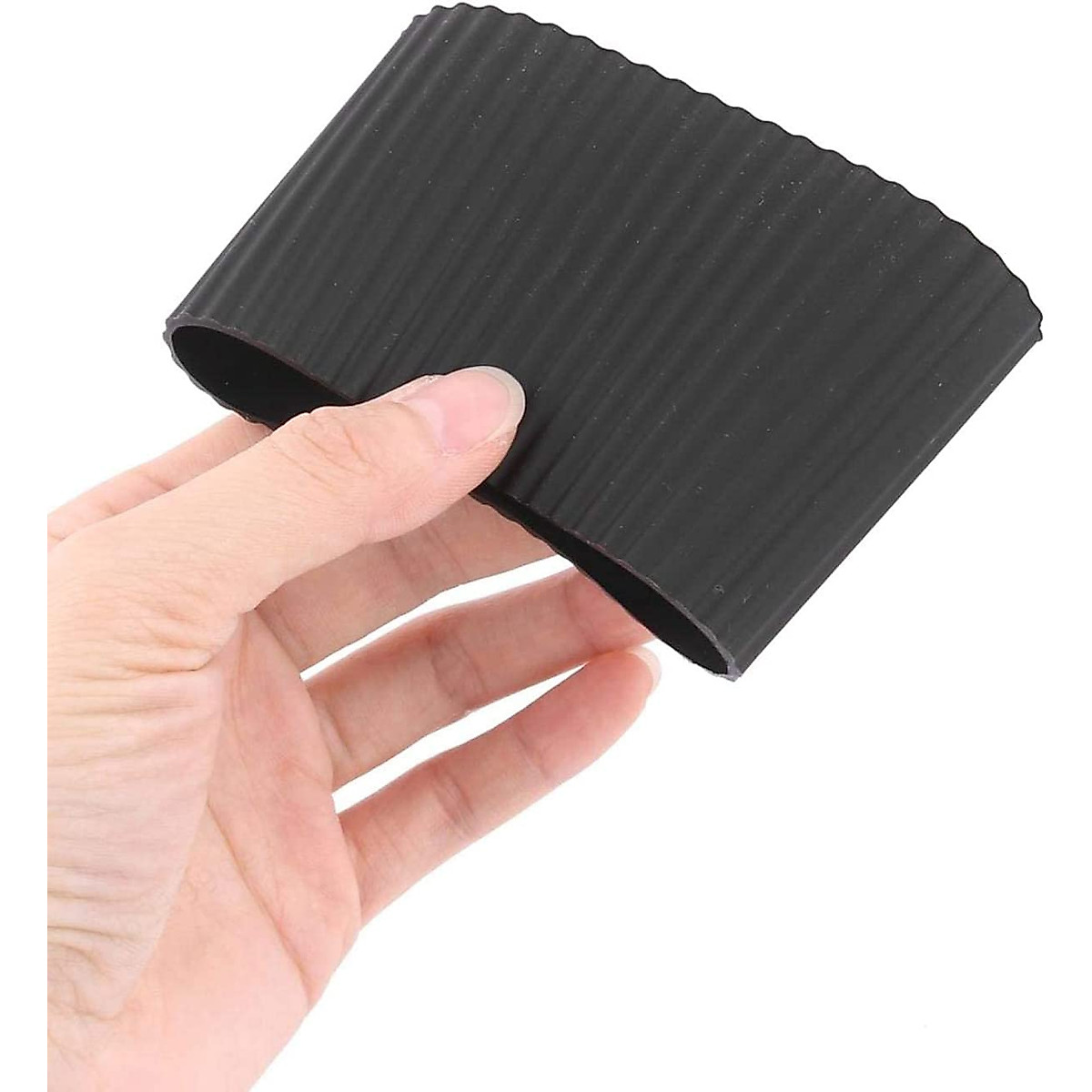 6 PACK Heat-resistant Silicone Nonslip Coffee Cup Reusable Glass Bottle Mug Cup Sleeve for Hot Drinks