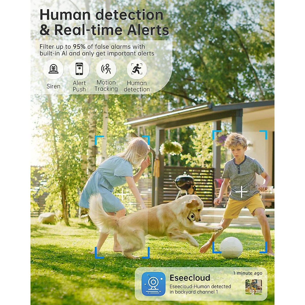 WESECUU Light Bulb Security Camera, 2.4G/5G WiFi Security Cameras Wireless Outdoor Indoor for Home Security, 2-Way Talk, Human Detection, Color Night Vision, Compatible with Alexa