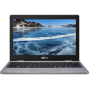 2021 ASUS 11.6 Light Thin Chromebook Student Laptop, Intel Celeron N3350 Up to 2.4GHz, 4GB RAM, 96GB Storage Space (32 GB eMMC + 64GB Micro SD), Webcam, Chrome OS, Space Gray