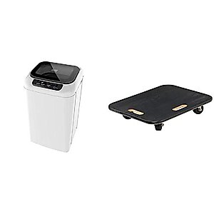 Black + Decker BPWM09W Portable Washer & Vestil FWD-1824-3R Fiberwood Dolly with 3" Rubber Casters, 800 lbs Capacity, 23-3/4" Length x 17-7/8" Width x 4-11/16" Height Deck