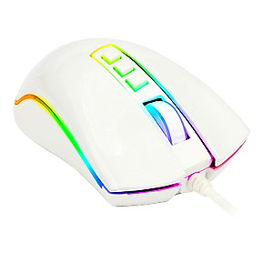 Redragon Snake Gaming Mouse, RGB, 7 Buttons, 10000DPI, Lunar White