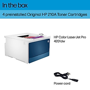 HP Color LaserJet Pro 4201dw Wireless Printer, Print, Fast speeds, Easy setup, Mobile printing, Advanced security, Best-for-small-teams, Instant Ink eligible