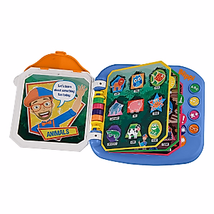 eKids Blippi Book, Toddler Toys with Built-in Preschool Learning Games, Educational Toys for Toddler Activities for Fans of Blippi Toys and Gifts(Multi Color)