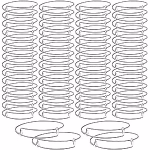 UPINS 60Pcs Expandable Blank Bangle Bracelets Adjustable Wire Bracelets for DIY Jewelry Making, Silver