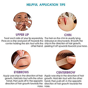 Surgi-wax Facial Honey Wax Strips For Face, Upper Lip, Chin and Cheek, Assorted Sizes, 1-pack