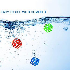 [50 Pieces] 6-Sided Games Dice Set, Colored Dice with Black Velvet Pouches for Playing Games, Like Board Games, Dice Games, Math Games, Party Favors