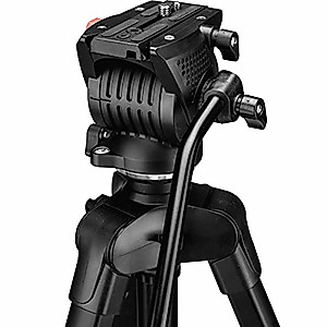 Barska AF13650 Professional Tripod with Fluid Head & Carrying Case for Spotting Scopes, Binoculars, Cameras, etc