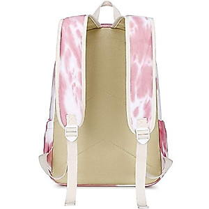 Canvas School Bag Backpack Girls or boy, Ranibow Style Unisex Fashionable Canvas Zip Backpack School College Laptop Bag for Teens Girls Students Casual Lightweight Travel Daypack Outdoor(Red)