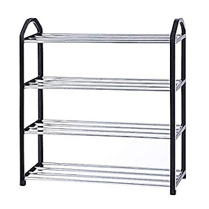 TAZSJG Shoe Rack Aluminum Metal Standing Shoe Rack Shoes Storage Shelf Home Organizer Accessories Shoe Rack