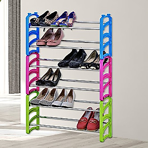 Furinno Wayar 6-Tier Shoe Rack, Chrome