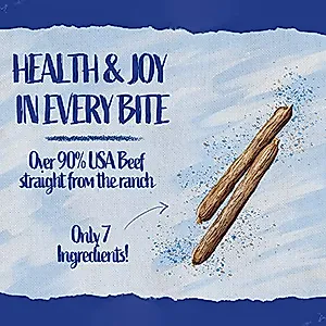 Blue Dog Bakery, Natural Dog Treats, Beef Sticks, Grain Free, USA Beef 7.8oz (1 Count)