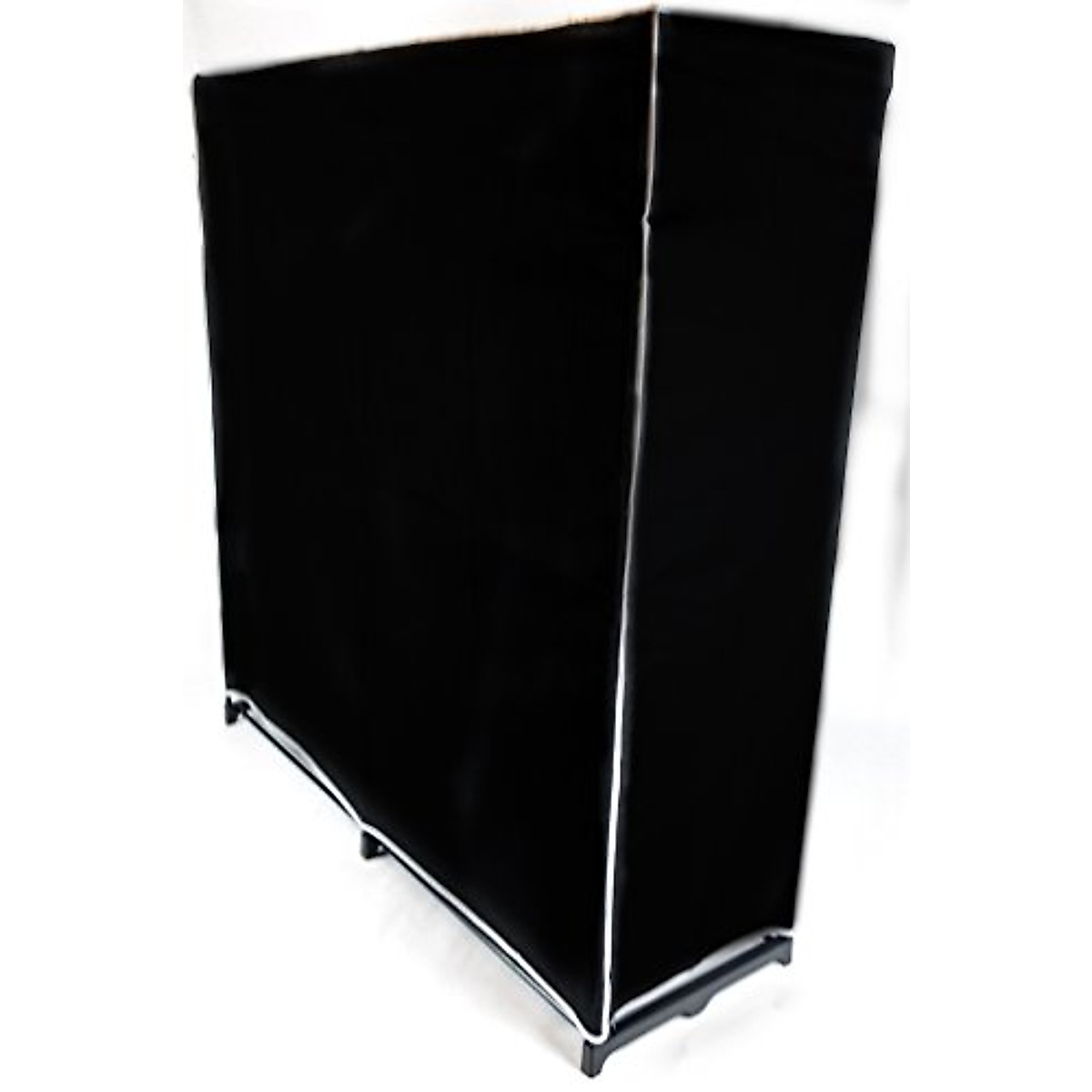 ATHome Lightweight, Durable, Sturdy, Dust and Moisture Proof, Easy Open T-Zipper, Portable Closet Wardrobe, 60 inches, Black