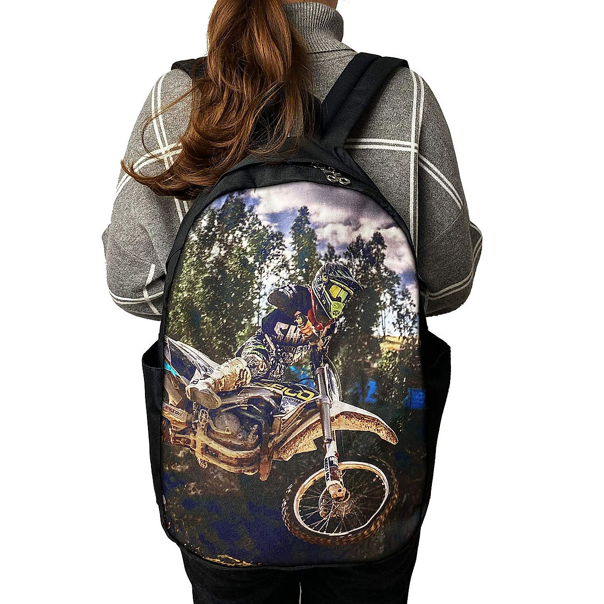 Gay Pride Rainbow Bisexual Unique Outdoor Shoulders Bag Fabric Backpack Multipurpose Daypacks For Adult