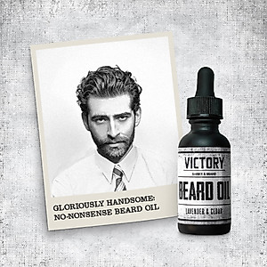 Victory Barber & Brand Beard Oil | End Beardruff with Moisturizing Conditioner for Men | Get Beard Envy | Lightly Scented with Cedar and Lavender | Made in the USA