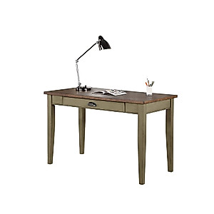 Martin Furniture Farmhouse Wood, Writing Table, Office Desk, Sage Green