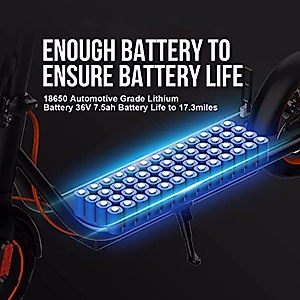 Electric Scooter 450W Powerful Motor,19mph Speed and 8.5” Honeycomb Solid Tires,Anti-Theft Lock,Wide Deck Portable & Folding e Scooter for Adults