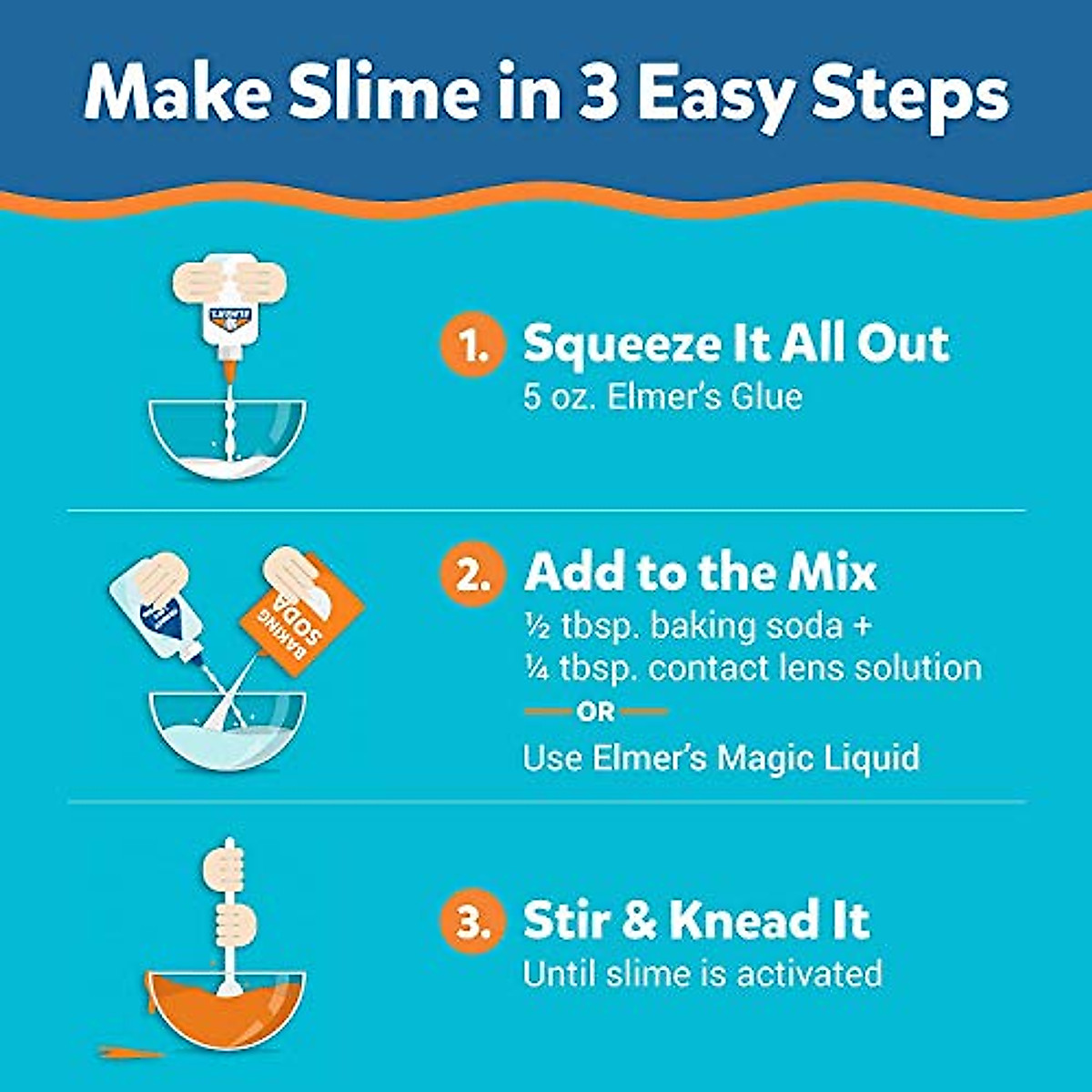 Liquid School Glue, Clear, Washable, Pack of 3-1