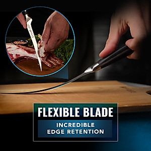Cutluxe Fillet Knife for Fish & Meat – 7" Fish Knife for Filleting – High Carbon German Steel, Flexible, Full Tang & Ergonomic Handle Design – Artisan Series