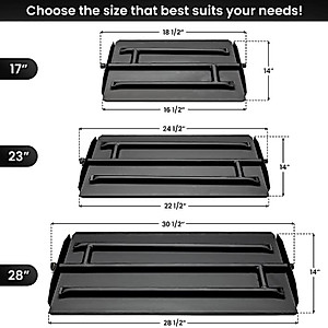 Dreffco 23" Powder Coated Steel Pan for Fire Pit or Fireplace NG - Triple Row Gas Burner Pan & Connection Kit- Specifically for 23" Fire Logs, Easy to Install + Bonus Bag of Glowing Embers